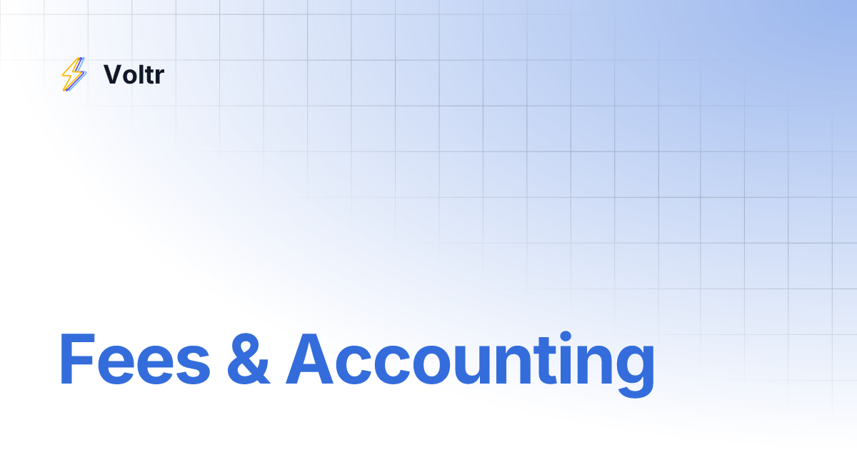 Fees & Accounting | Voltr
